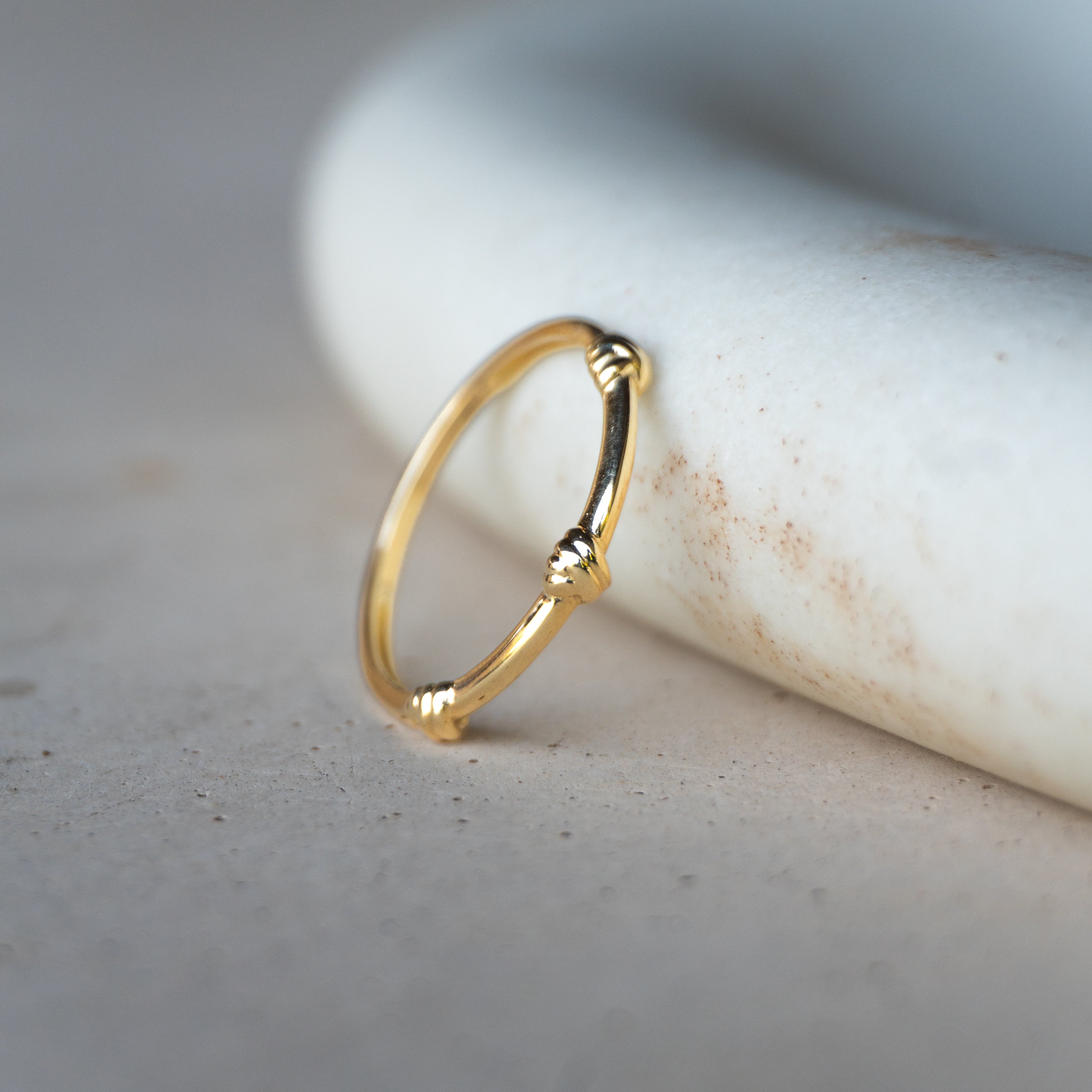 Knots Ring | 6k Solid Gold Minimal Ring – Quarter Carat