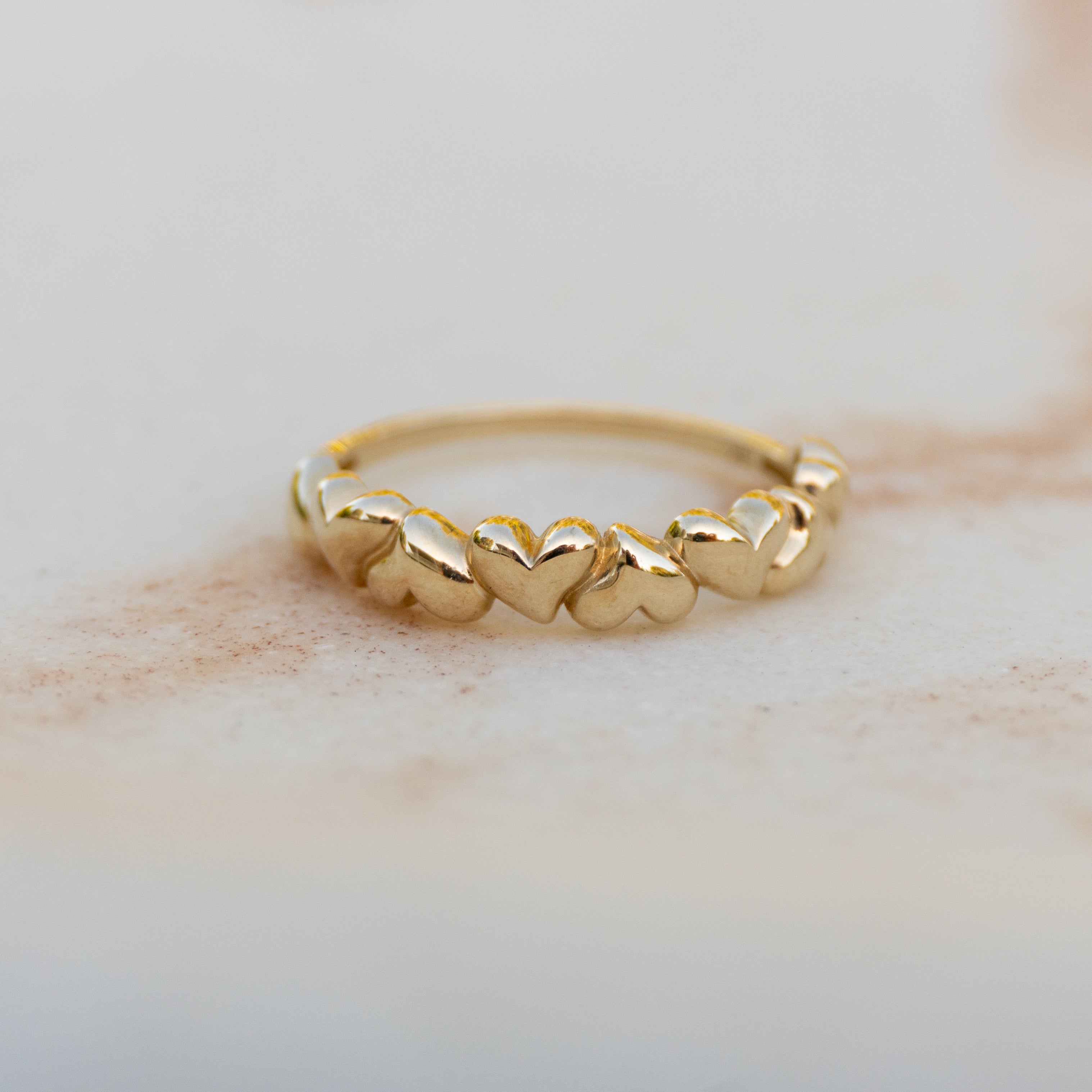 Puff Heart Ring | 6k Solid Gold Statement Ring – Quarter Carat
